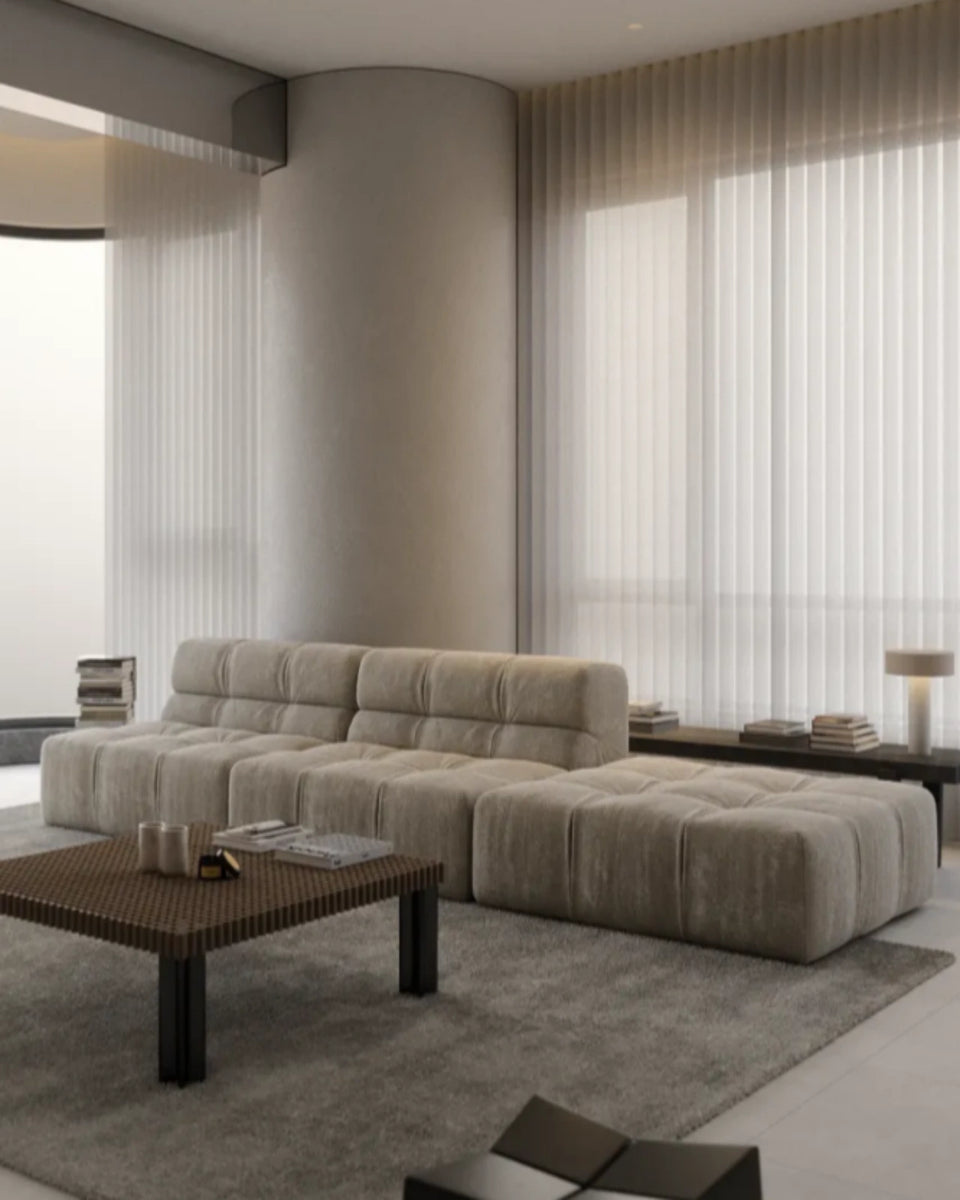 Minimalist Off-White Cloud Velvet Sofa：Enhancing Comfort in Modern Hom – AWCASA