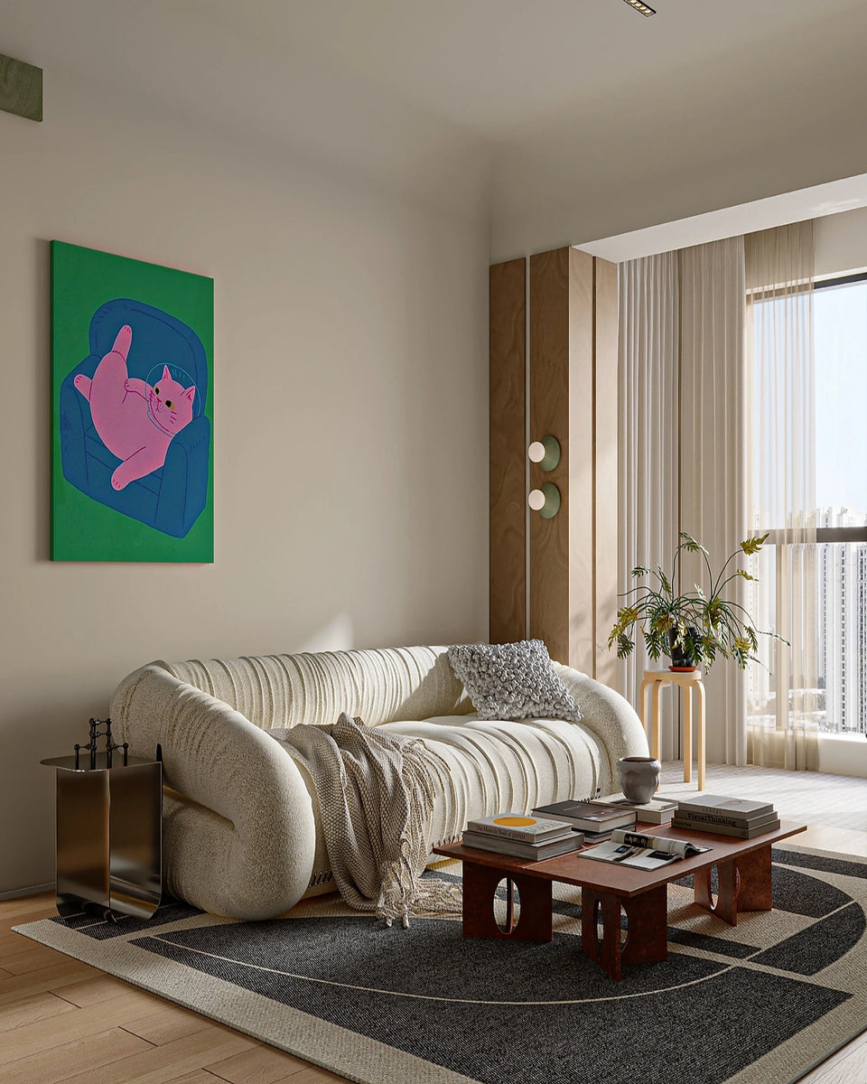 Modern Arc-Shaped Beige Sofa: Guide to Minimalist Furniture – AWCASA